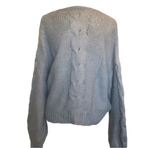 Crave Fame | Sweaters | Cable Knit Cardigan Color Dusty Blue | Poshmark